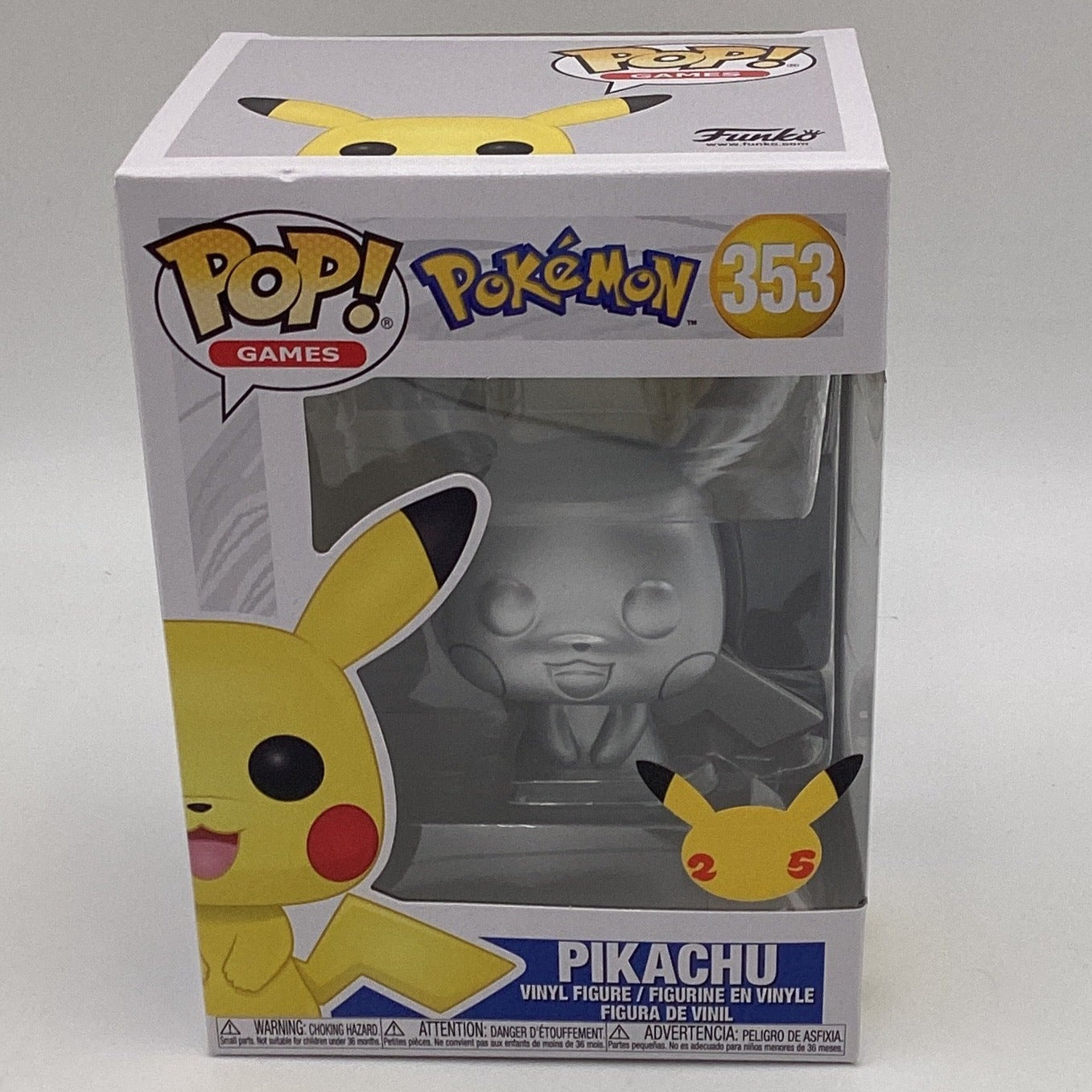 Funko Pop! Games - Pokemon - Pikachu (Siver Metallic)