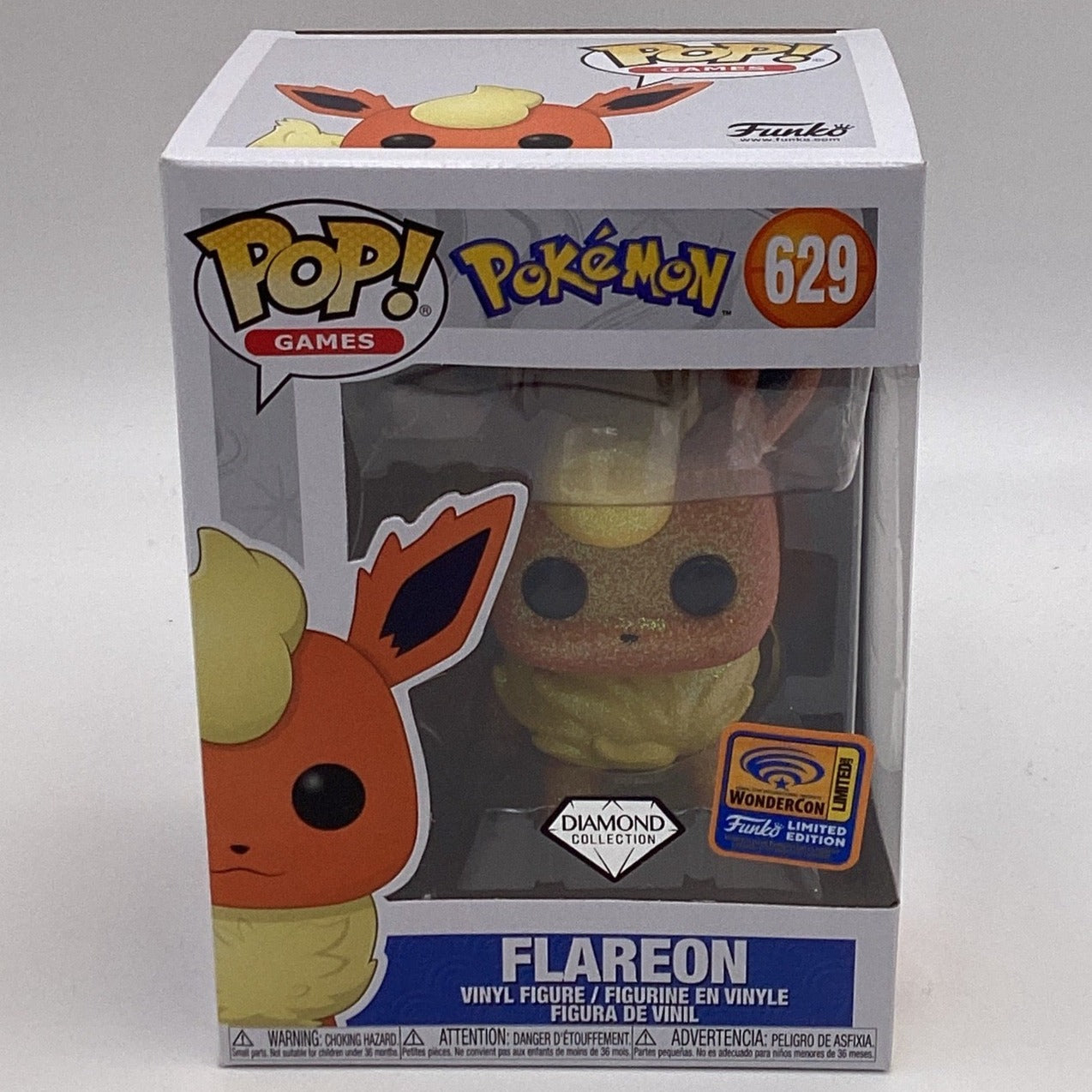 Funko Pop! Games - Pokemon - Flareon (Diamond Collection) (Wondercon L