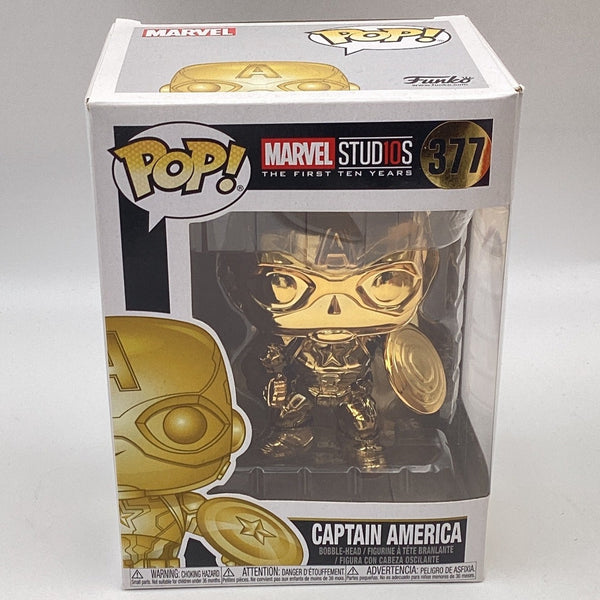 Funko Pop! Marvel Studios - Captain America (Gold Chrome)